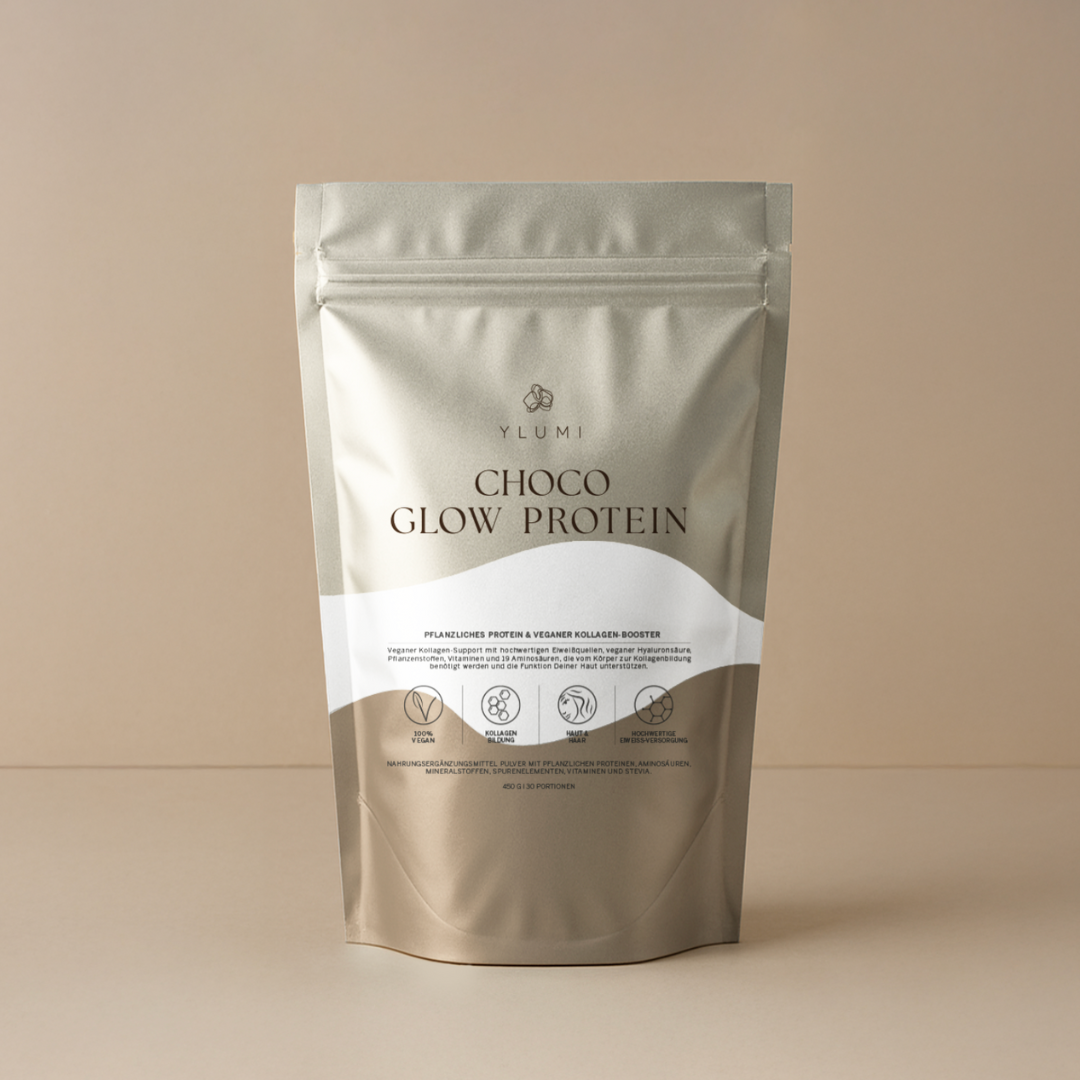 YLUMI Choco Glow Protein Vegane Kollagen Unterstüzung 500g - Natürliche ...