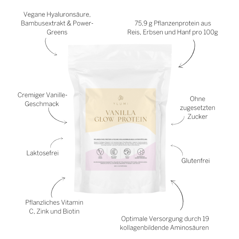 Hol Dir strahlende Haut mit YLUMI VANILLA GLOW PROTEIN