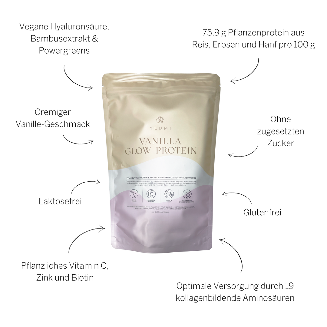 Hol Dir strahlende Haut mit YLUMI VANILLA GLOW PROTEIN
