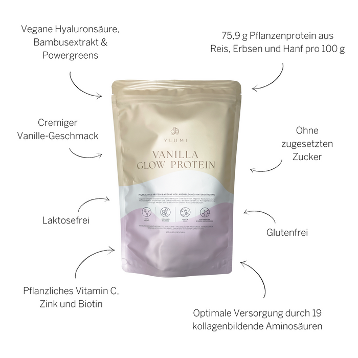 Hol Dir strahlende Haut mit YLUMI VANILLA GLOW PROTEIN
